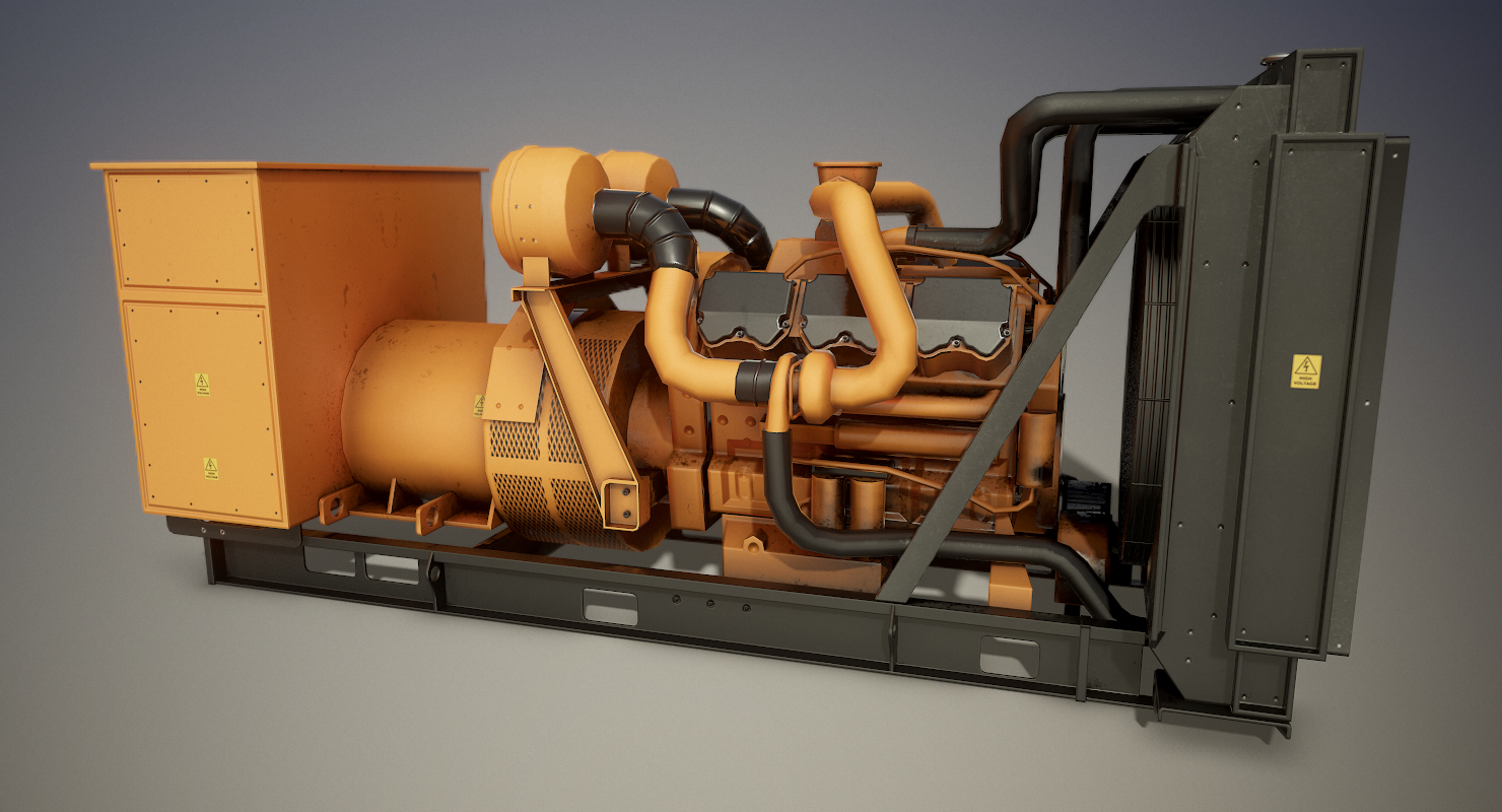 Diesel generator 3D model - TurboSquid 1346435