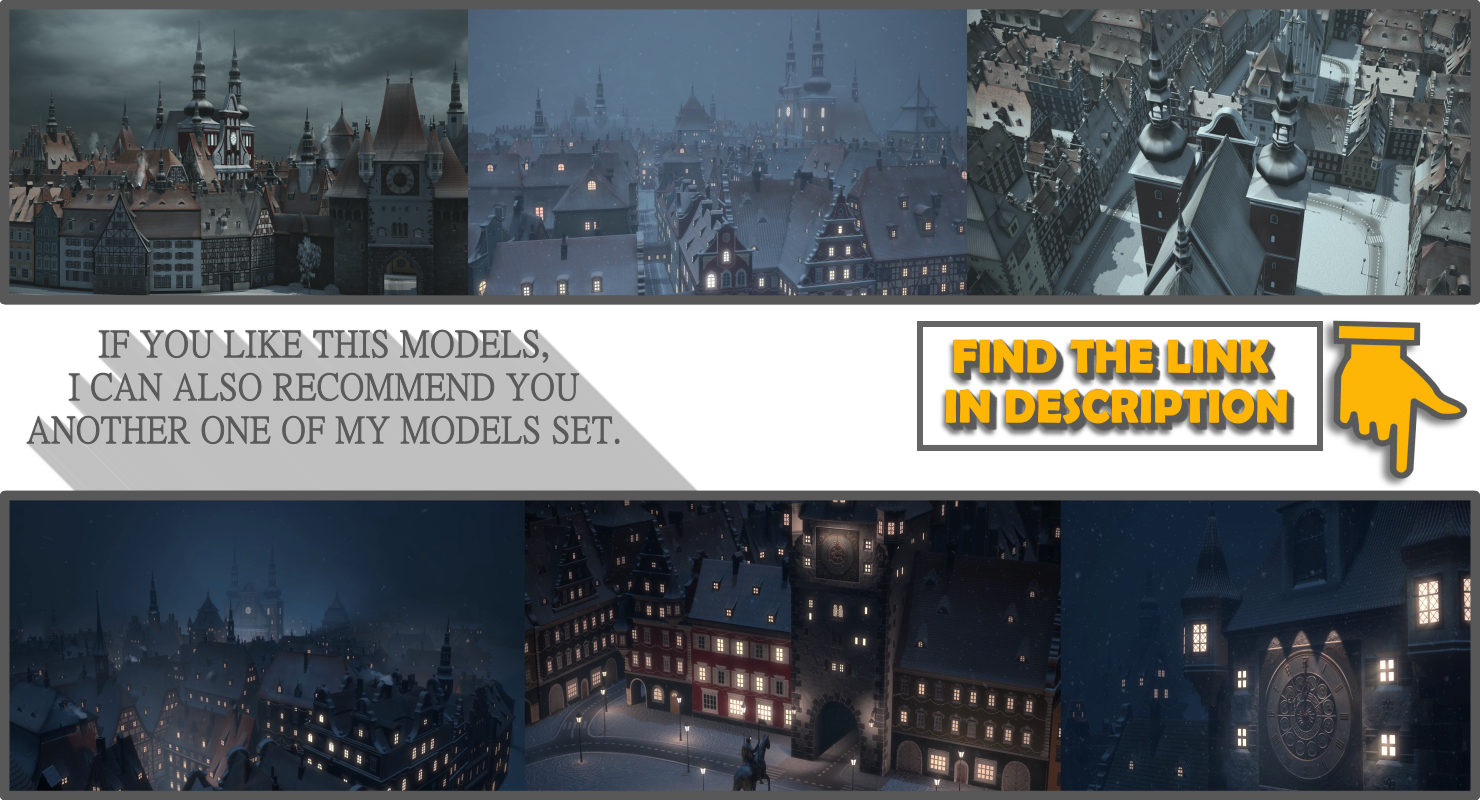 Winter town model - TurboSquid 1223720