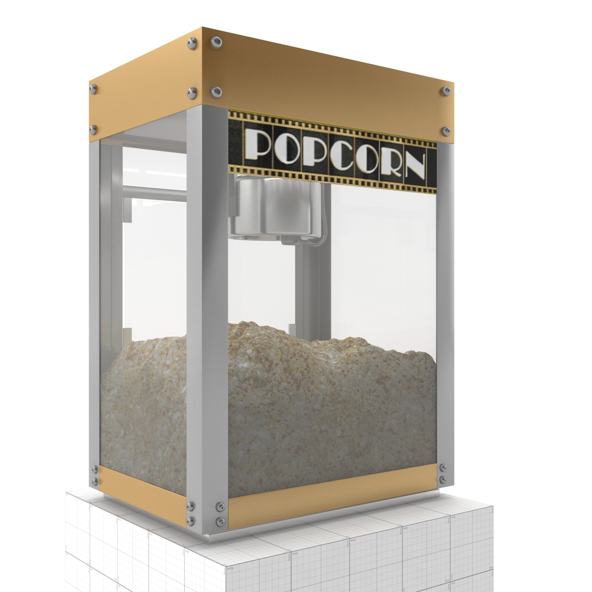 Premiere popcorn machine - 3D model - TurboSquid 1346566