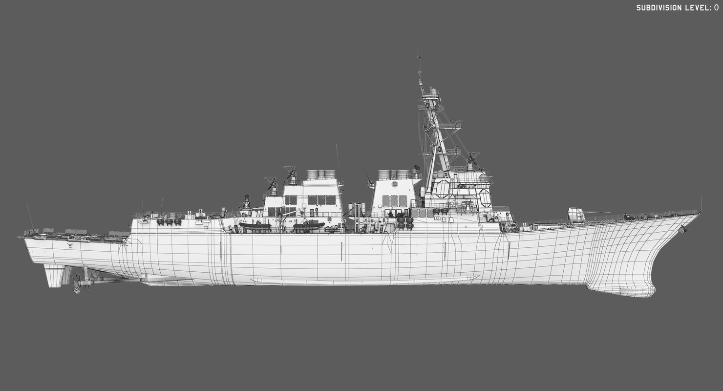 Uss shoup ddg 3D model - TurboSquid 1346693
