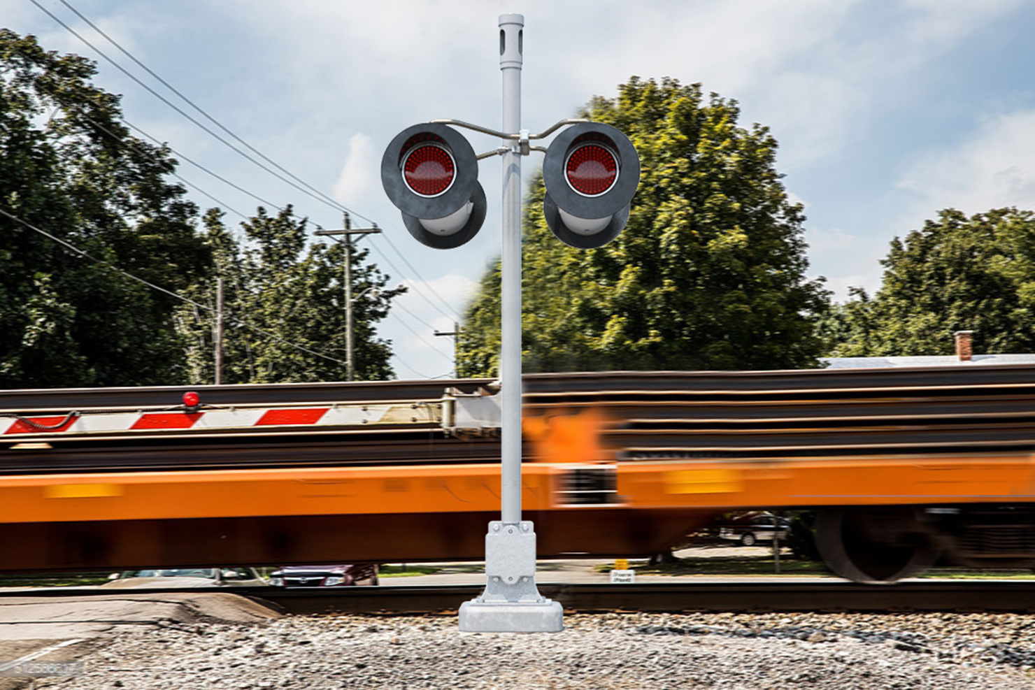 Railway red lights rail 3D model - TurboSquid 1346857