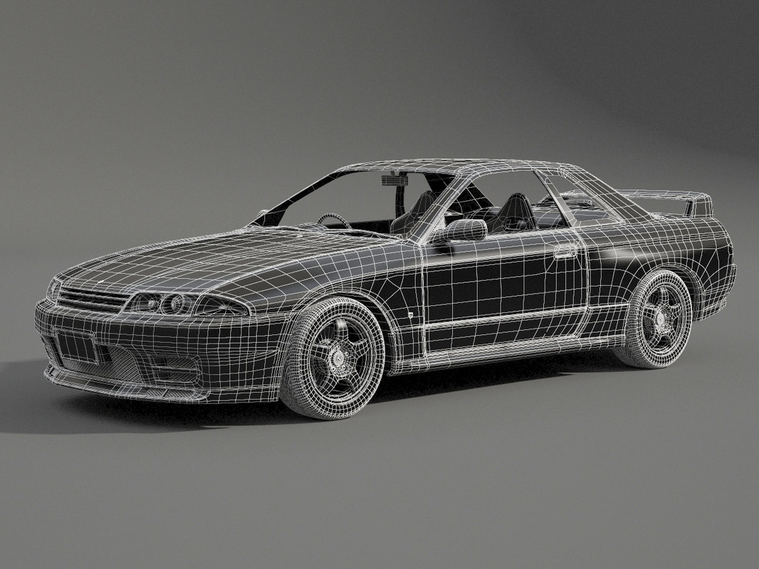 car nissan skyline r32 3d model