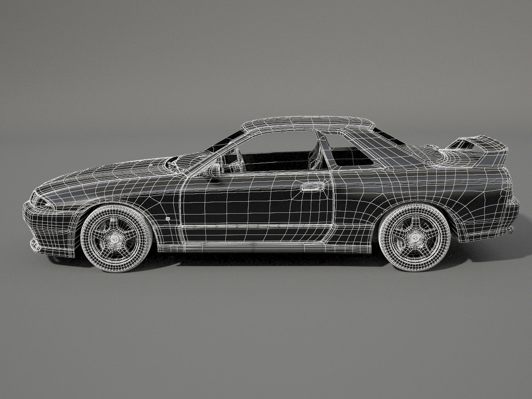 car nissan skyline r32 3d model