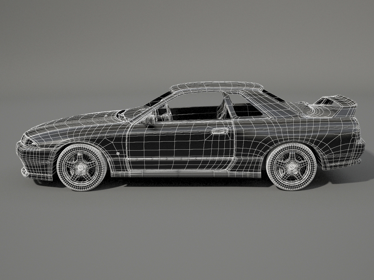 car nissan skyline r32 3d model
