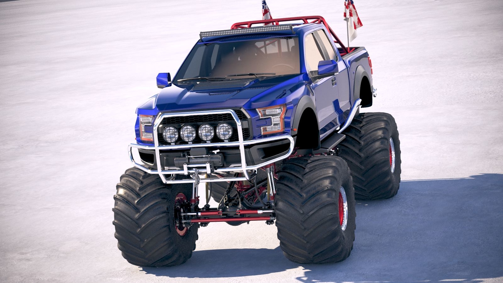 modelo 3d Ford F-150 Raptor Monster Truck 2019 - TurboSquid 1330163