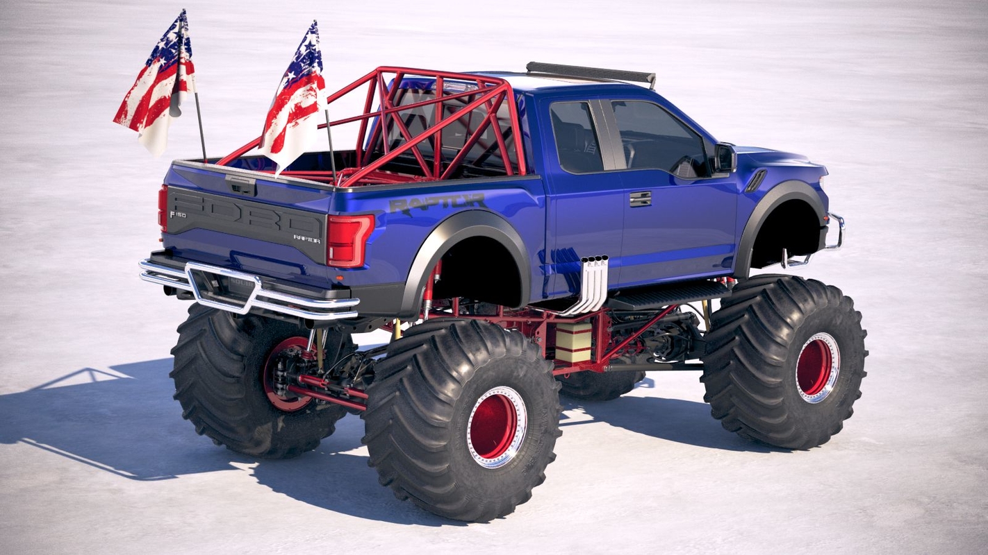 modelo 3d Ford F-150 Raptor Monster Truck 2019 - TurboSquid 1330163