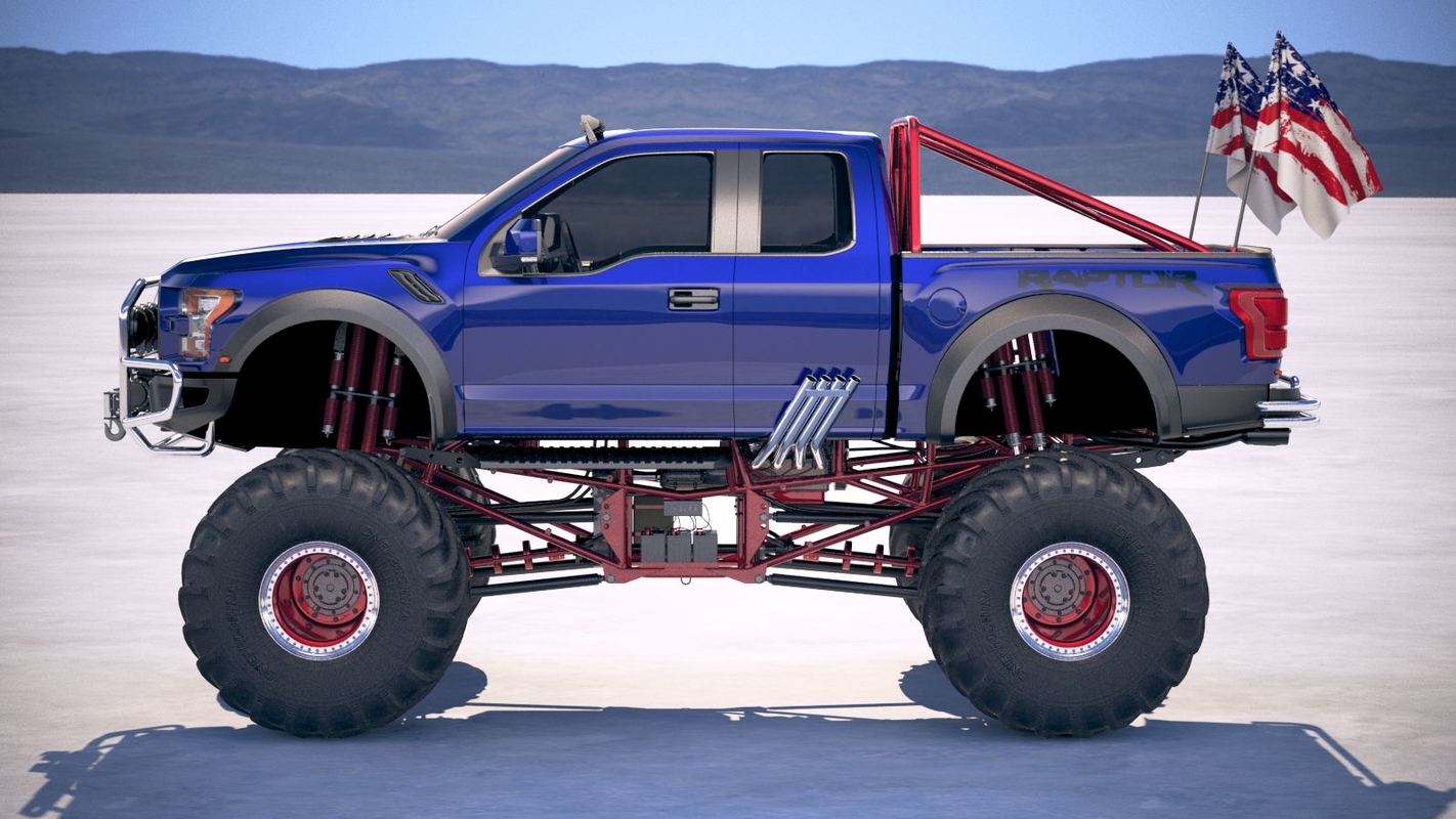 modelo 3d Ford F-150 Raptor Monster Truck 2019 - TurboSquid 1330163