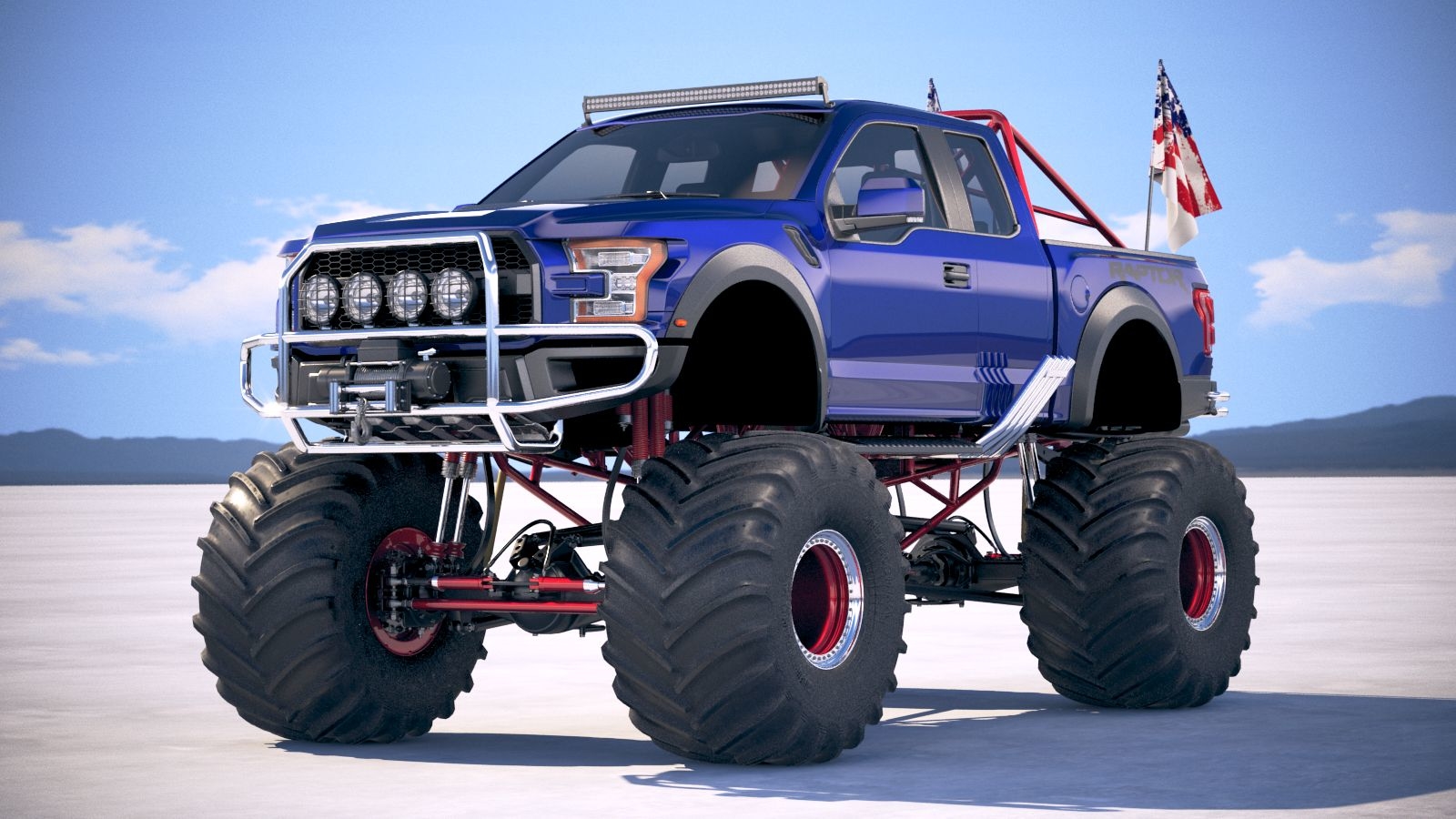 modelo 3d Ford F-150 Raptor Monster Truck 2019 - TurboSquid 1330163