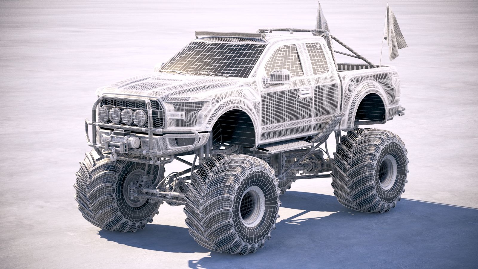 modelo 3d Ford F-150 Raptor Monster Truck 2019 - TurboSquid 1330163