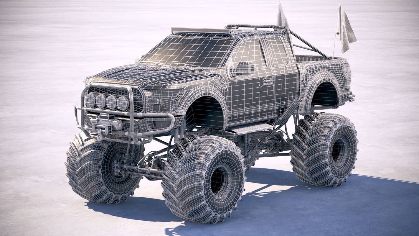 modelo 3d Ford F-150 Raptor Monster Truck 2019 - TurboSquid 1330163
