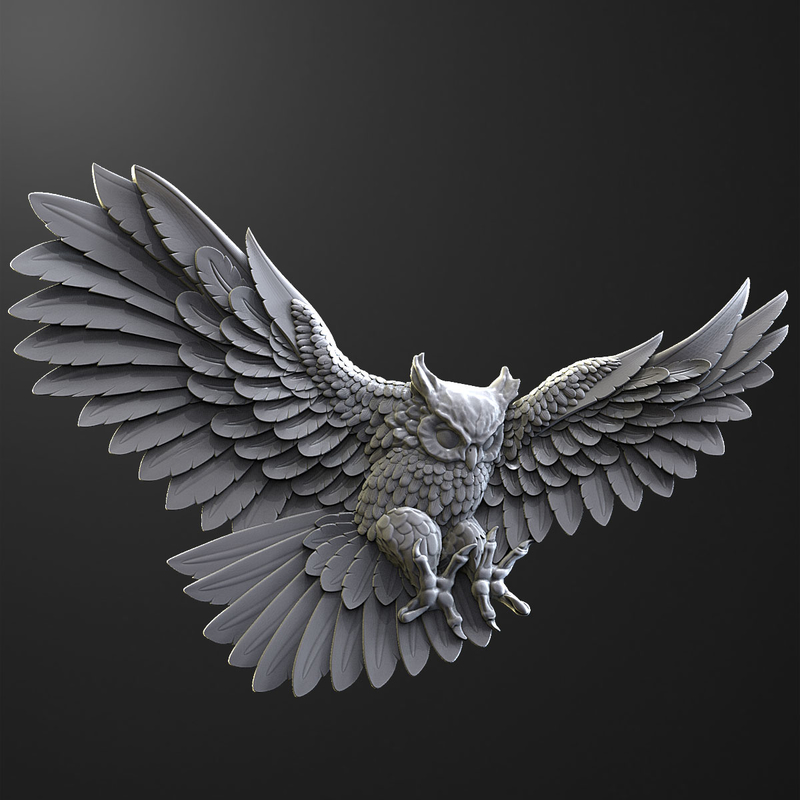 owl 3d model