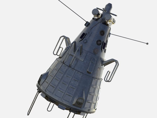 8k71ps sputnik rocket r-7 3d model
