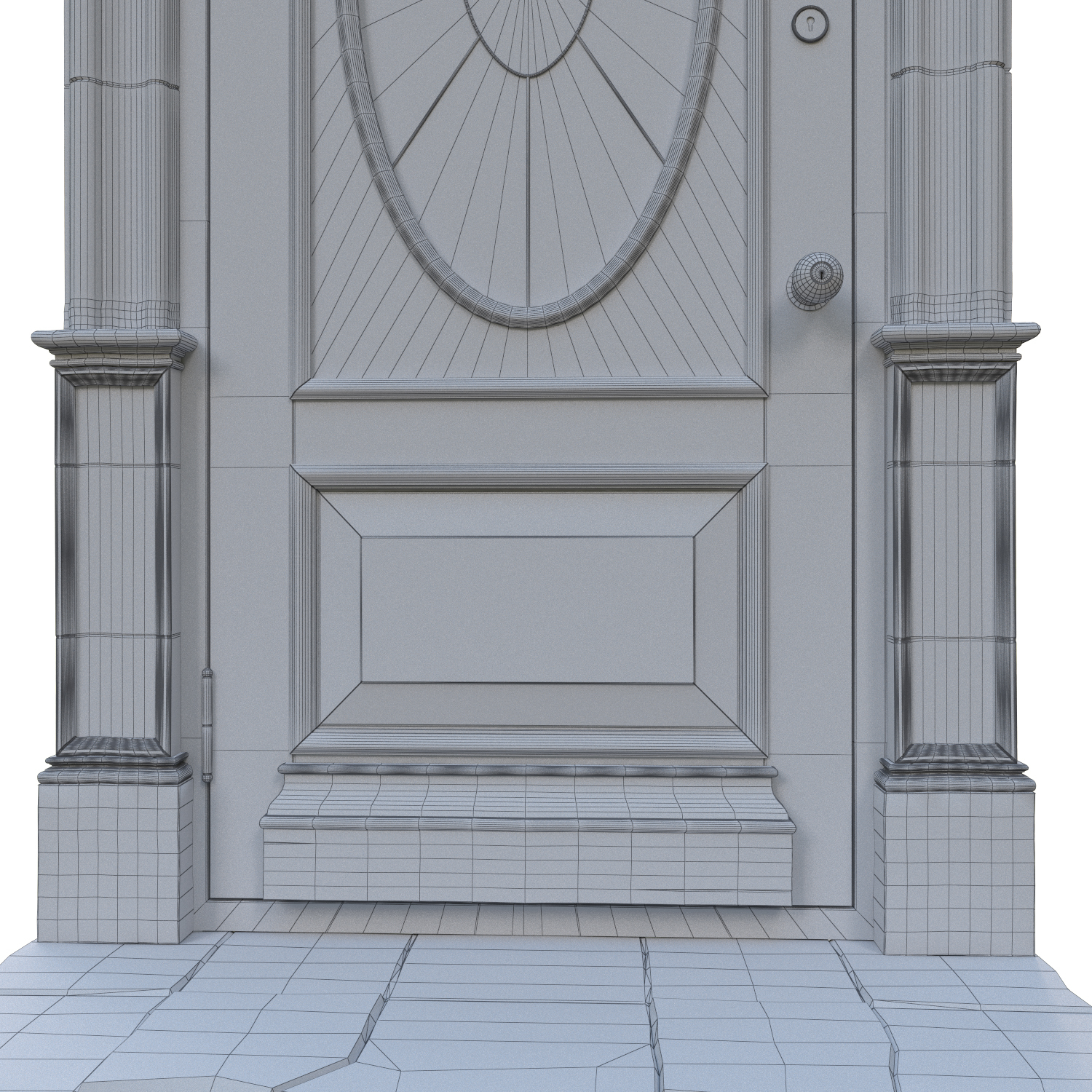3D classic doors entrance model - TurboSquid 1347176