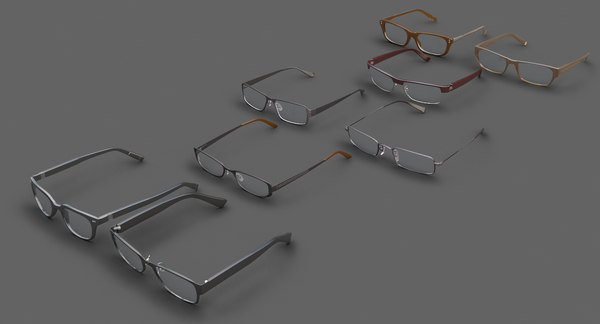 3d model glasses set