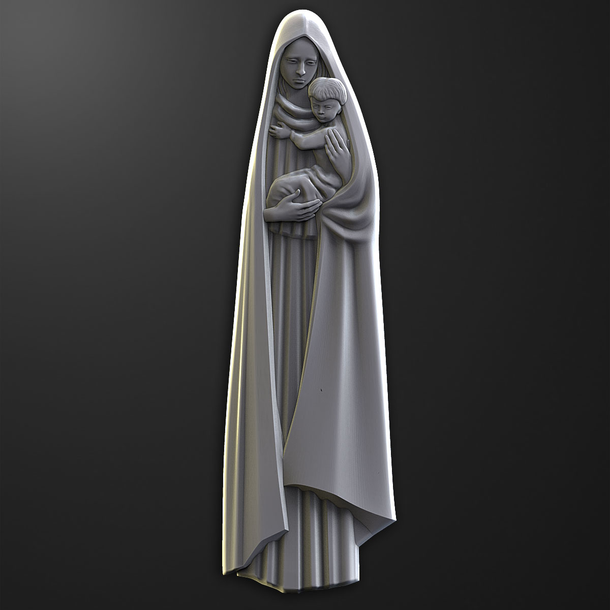 3d virgin mary baby model