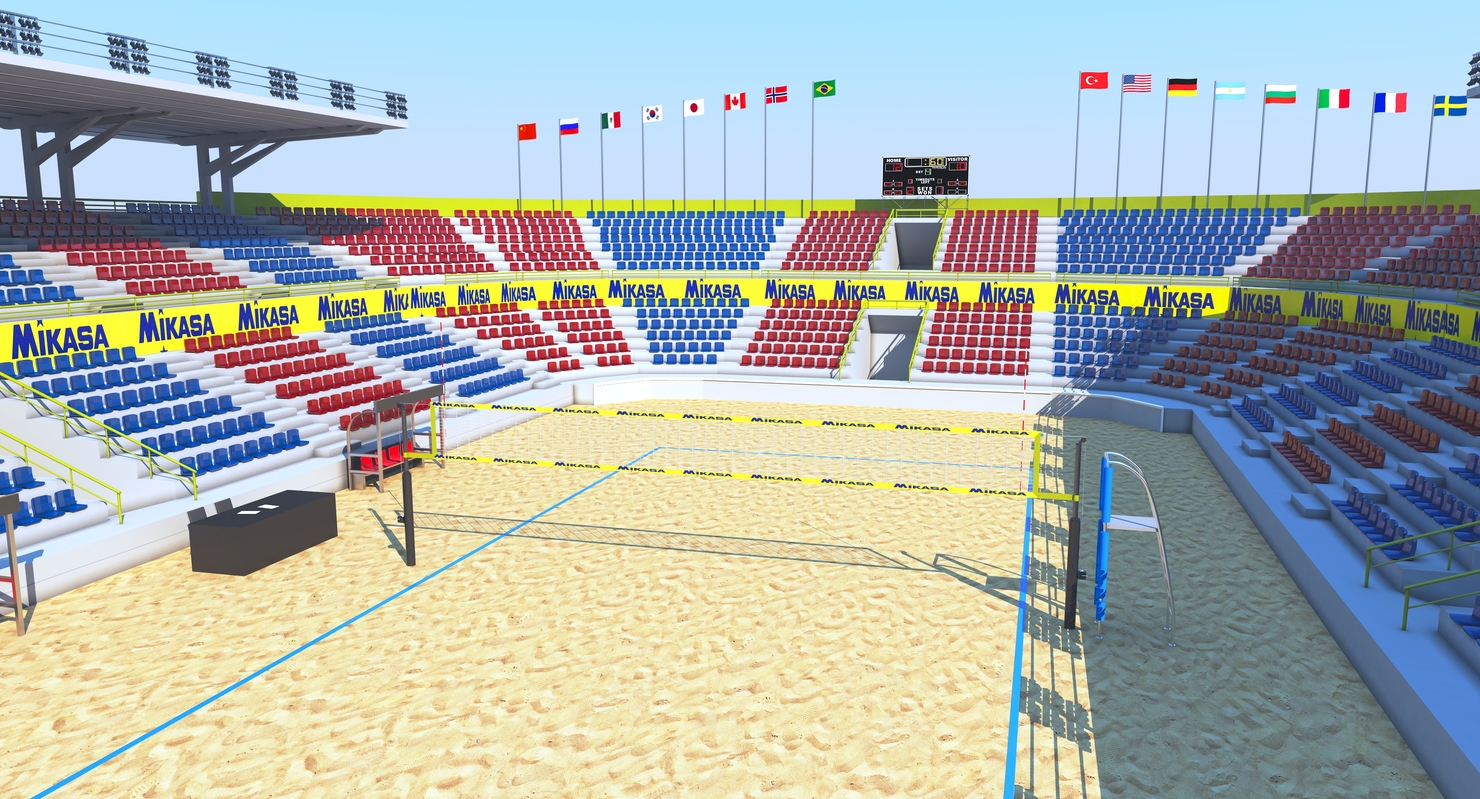 Volleyball volley arena 3D - TurboSquid 1347377