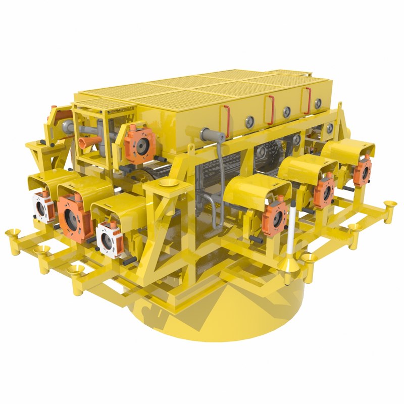 3D subsea cluster manifold - TurboSquid 1347468