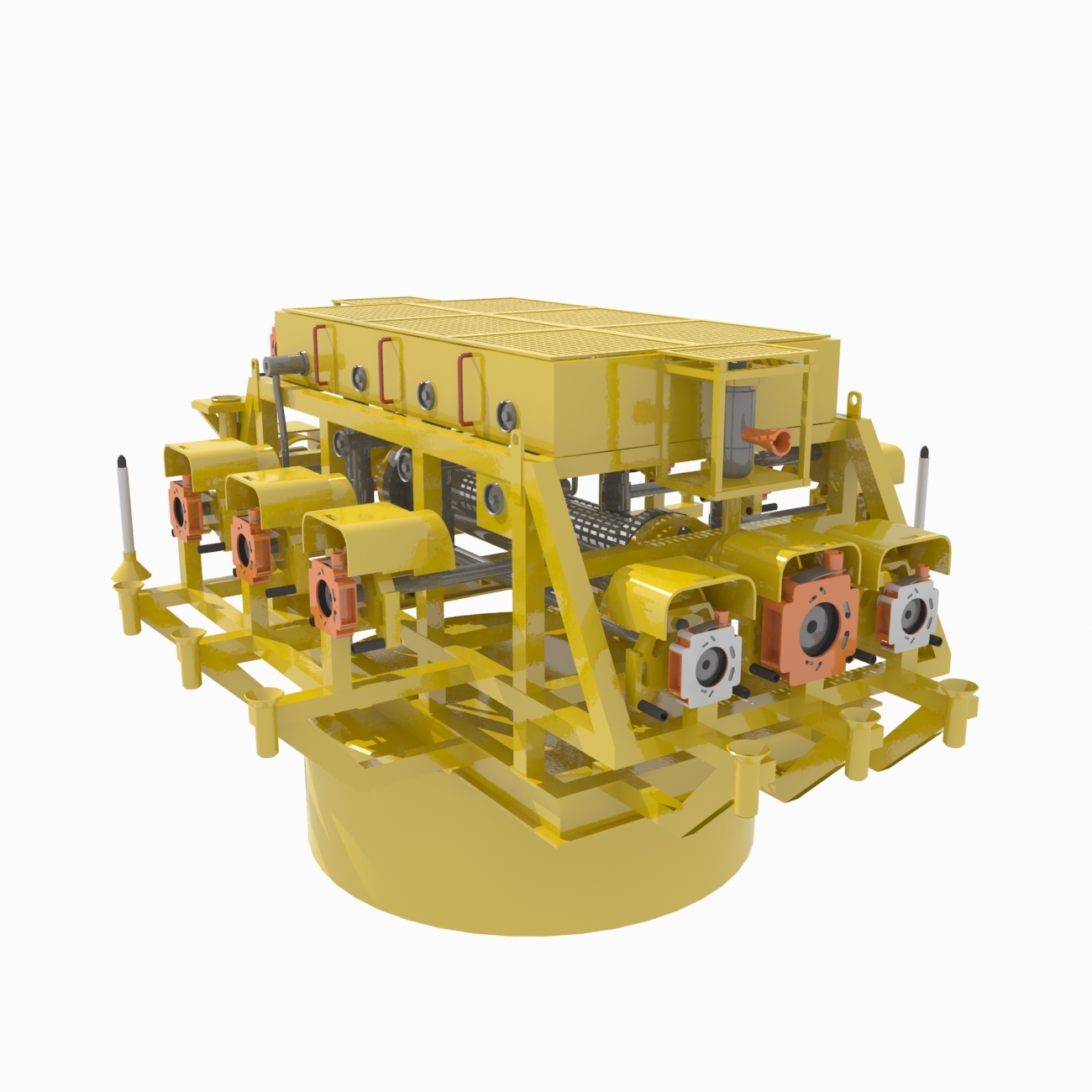 3D subsea cluster manifold - TurboSquid 1347468