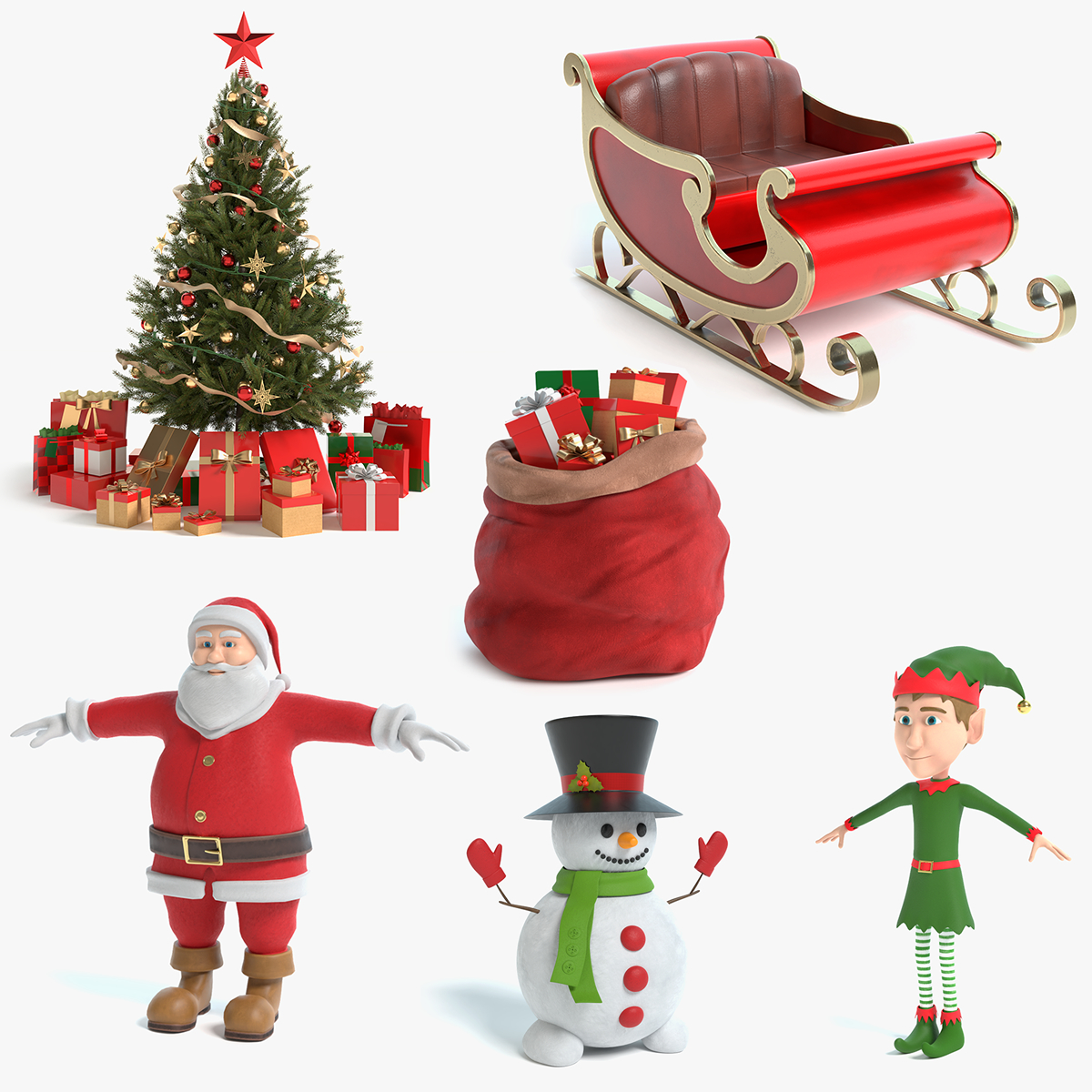 3D christmas tree elf 4 model - TurboSquid 1347751