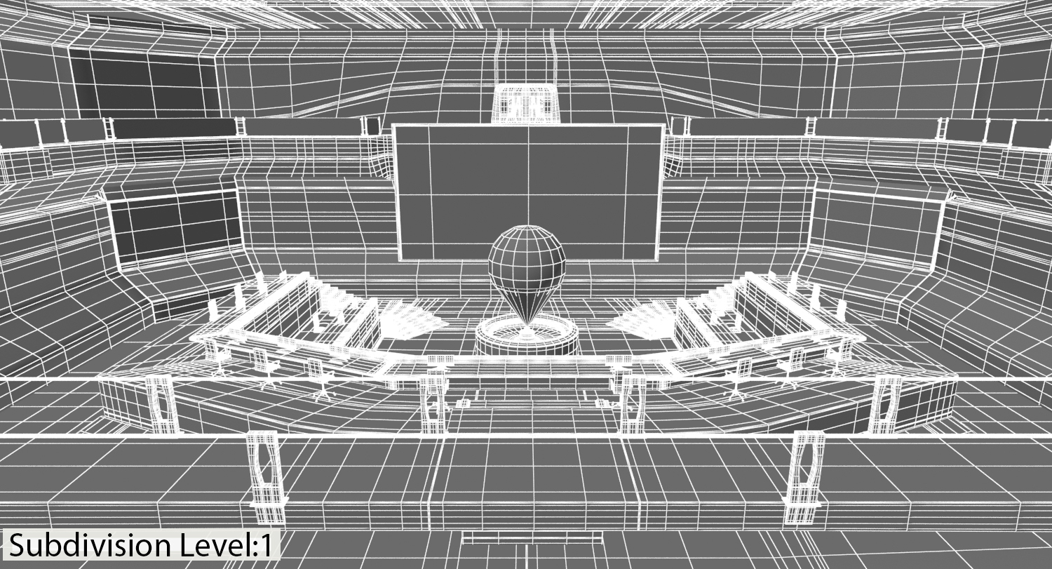 Futuristic control room 3D model - TurboSquid 1347720