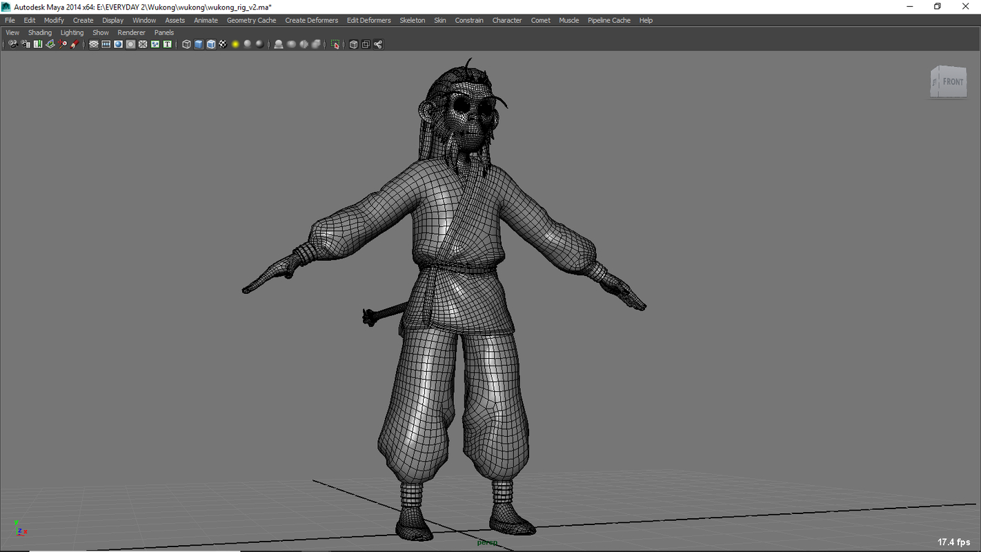 свободно 3D модель Wukong Maya Rig - TurboSquid 1347731