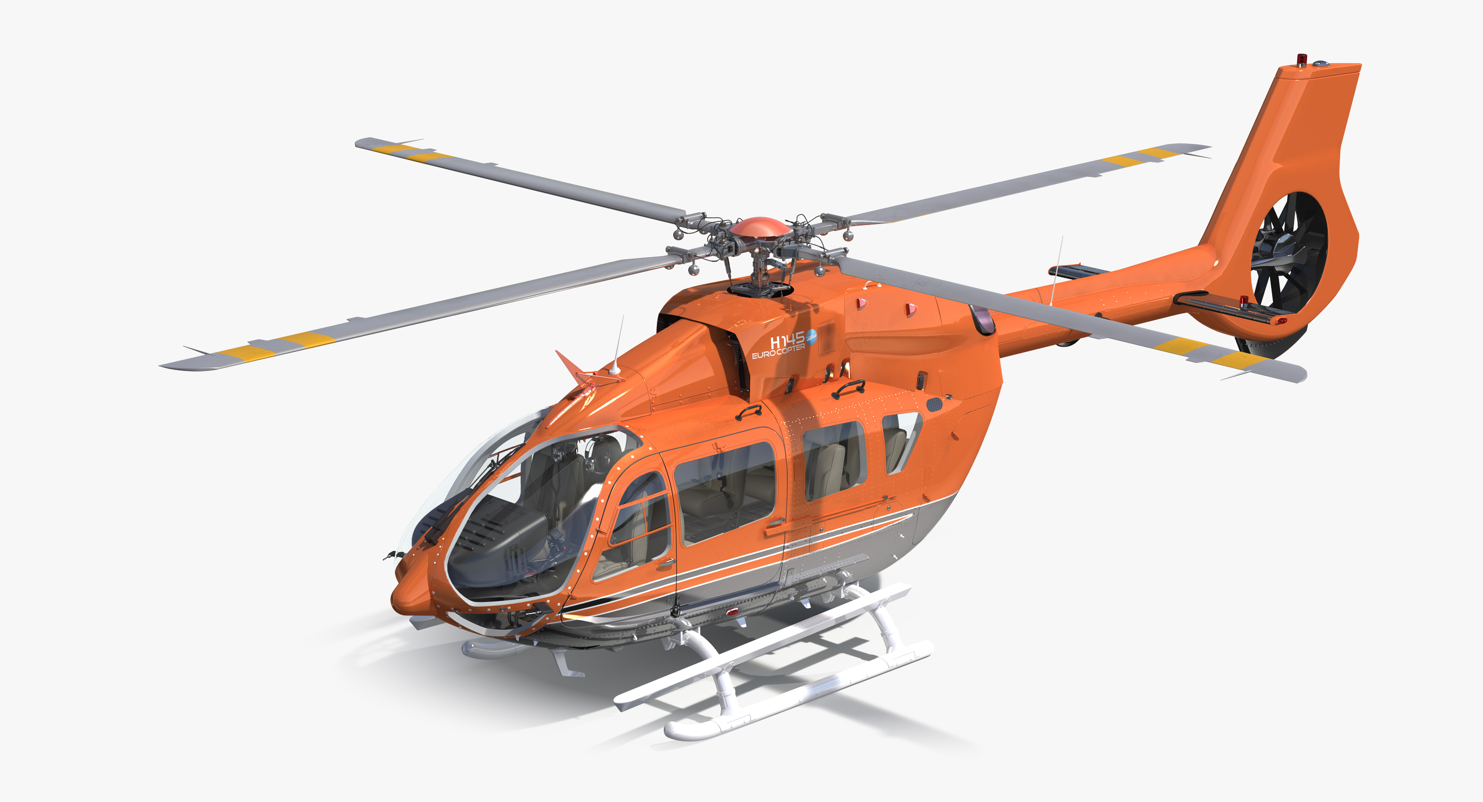 Airbus Hubschrauber H145 mit Interieur 3D-Modell - TurboSquid 1348040