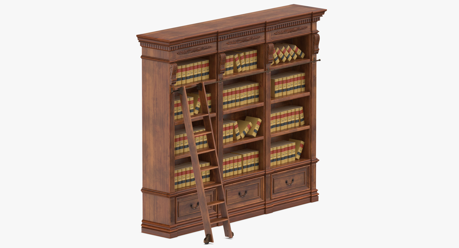 3D law shelves books model - TurboSquid 1348400