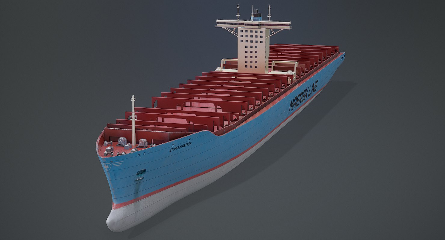 Container ship maersk emma 3D model - TurboSquid 1348494