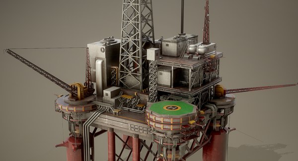 3D oil rig platform - TurboSquid 1348536