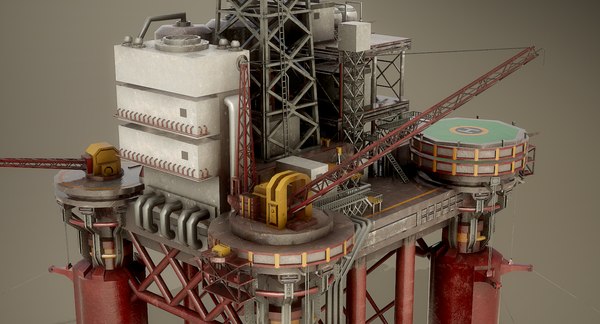 3D oil rig platform - TurboSquid 1348536