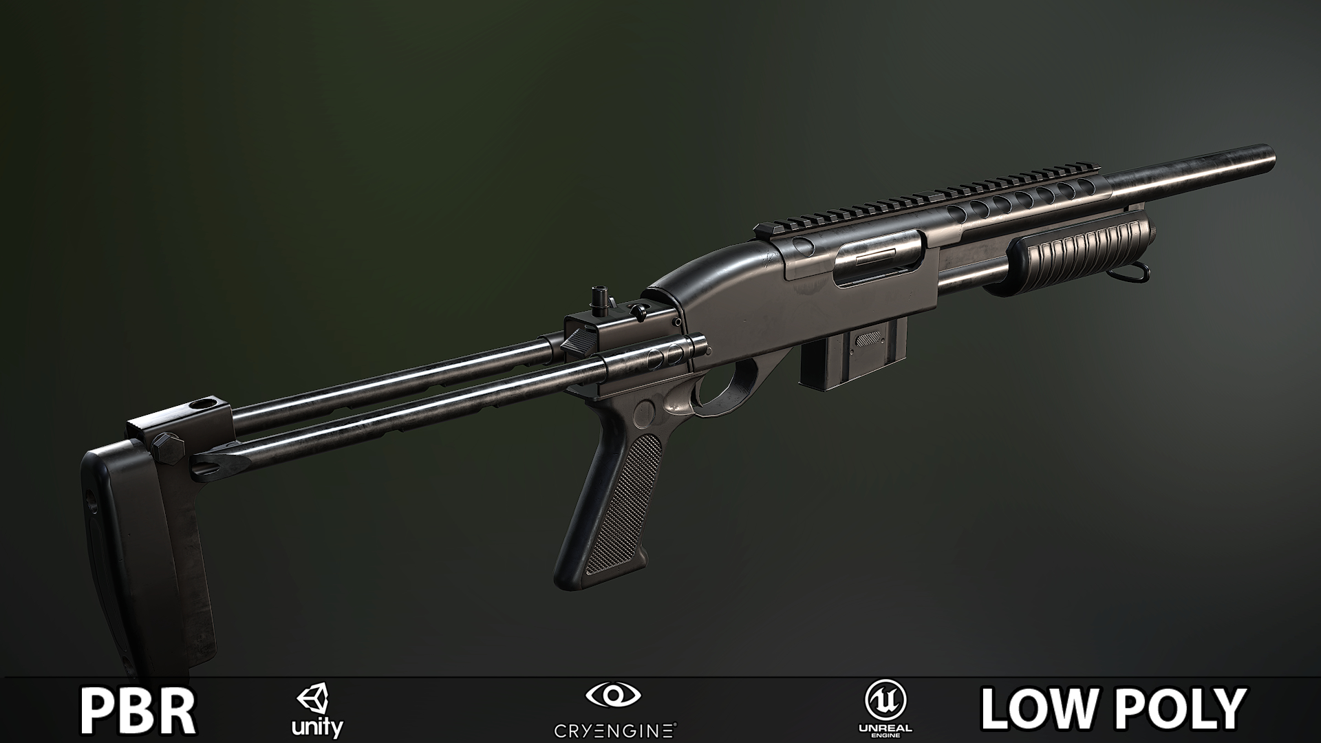 M870战术（三A）3D模型 - TurboSquid 1242391