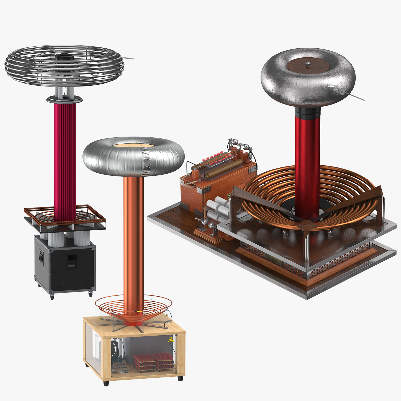 Tesla coils model - TurboSquid 1349992