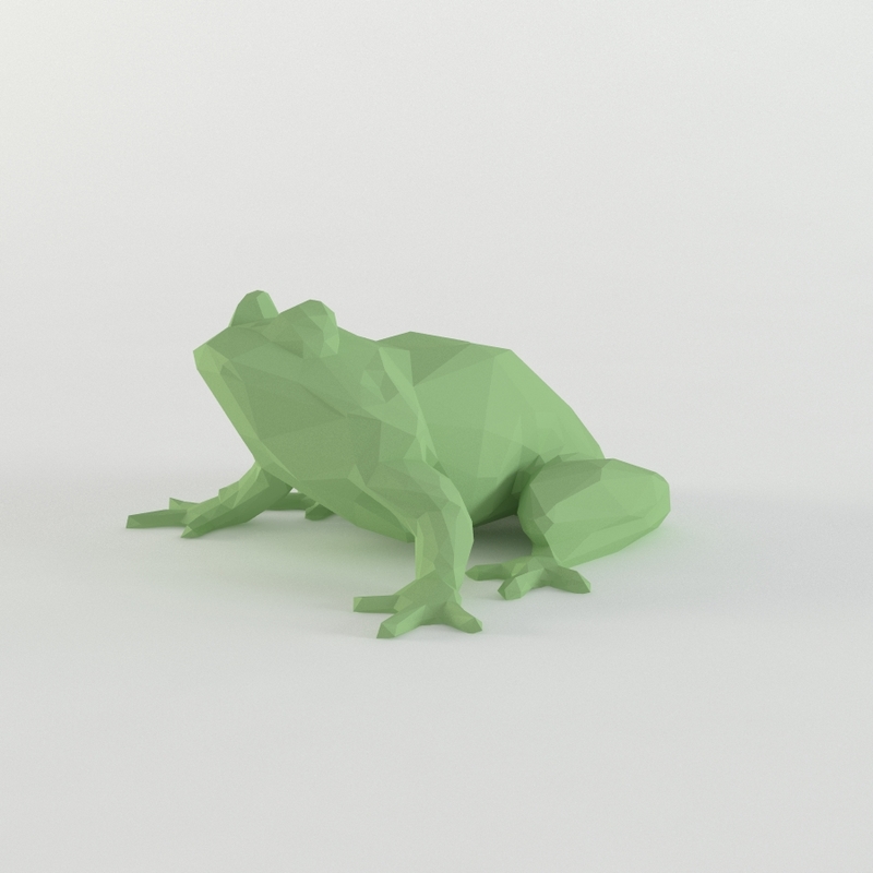 modelo 3d Low Poly Frog Animal - Sapo - Paddock - Modelo 3D Batracio ...