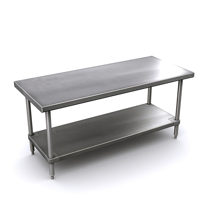 3D commercial kitchen prep table - TurboSquid 1331290