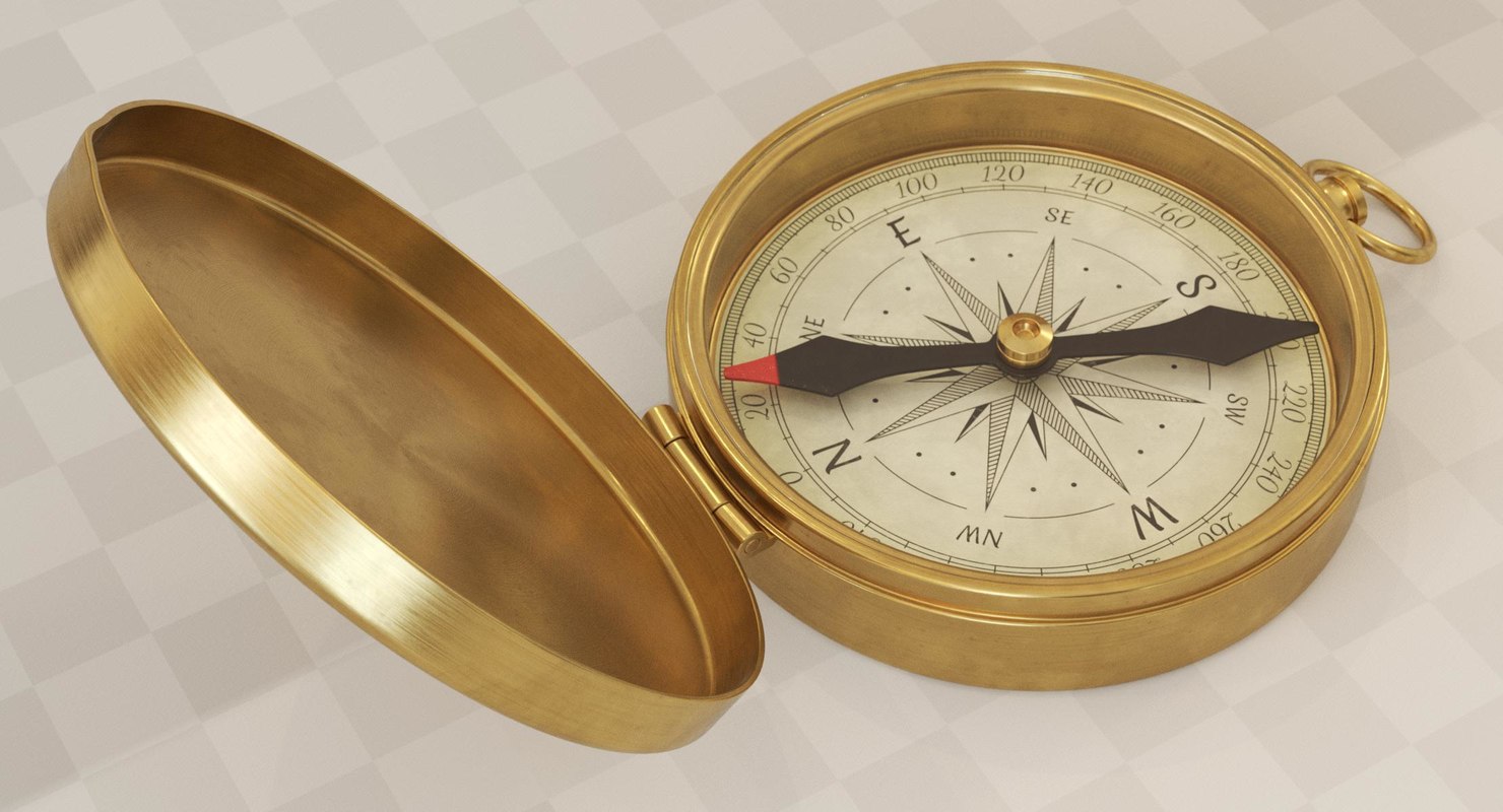 3D retro compass model - TurboSquid 1349164