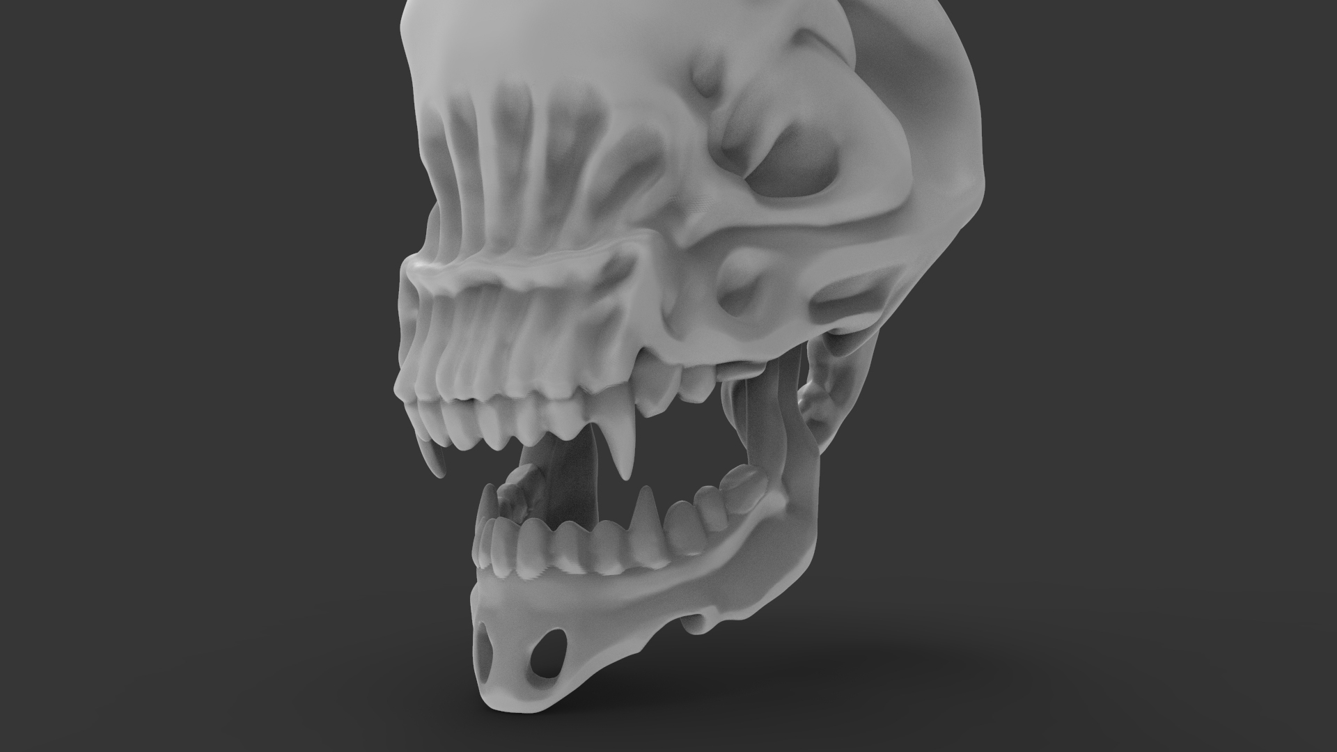 Alien head skull 3D - TurboSquid 1349229