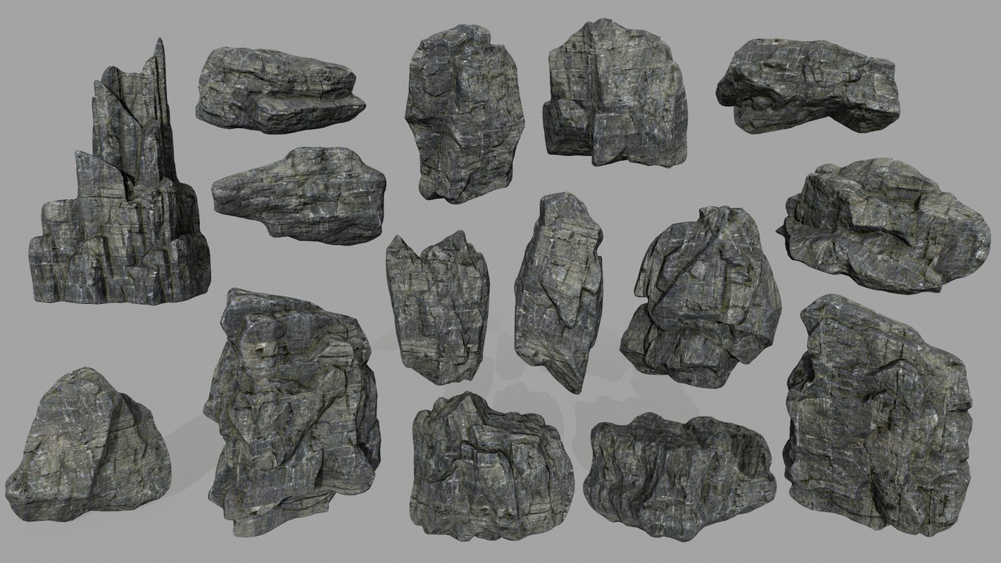 3D rock cliff model - TurboSquid 1349548