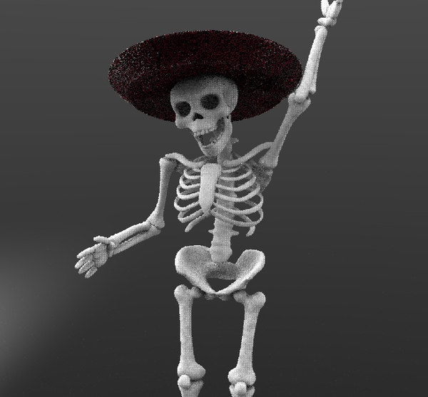 cartoon skeleton 3d model
