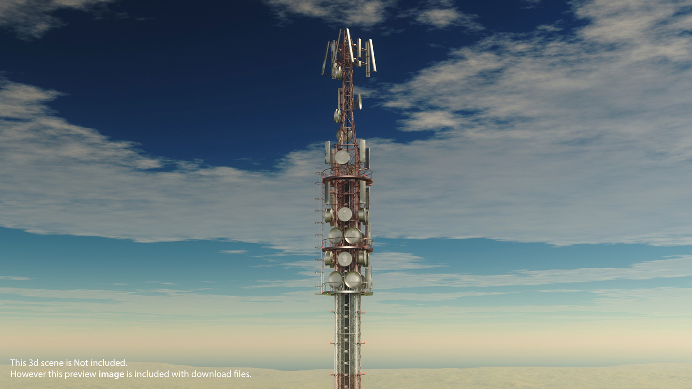 Telecommunication tower 3D - TurboSquid 1349807
