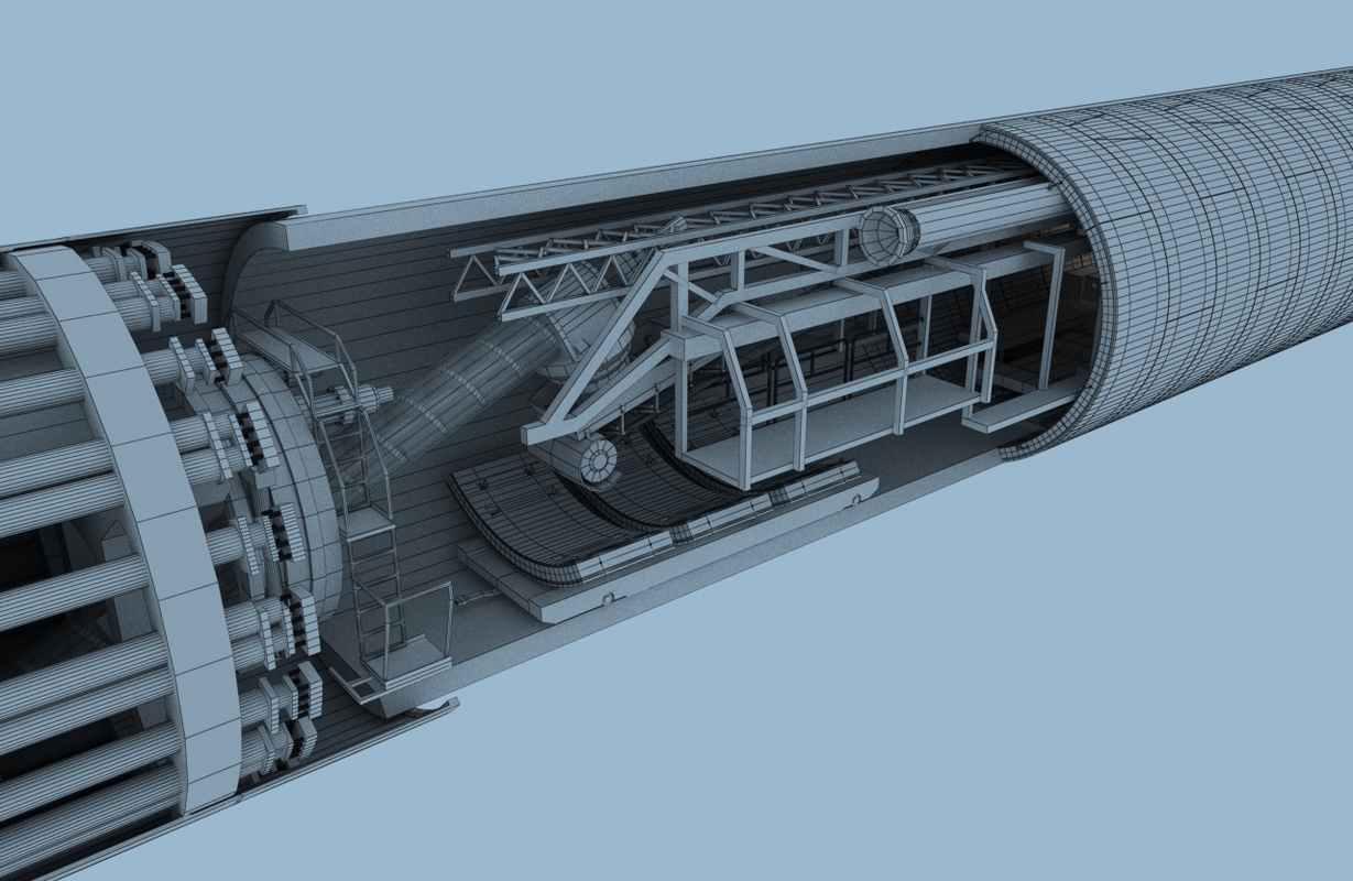 Tunnel boring machine 3D - TurboSquid 1349774