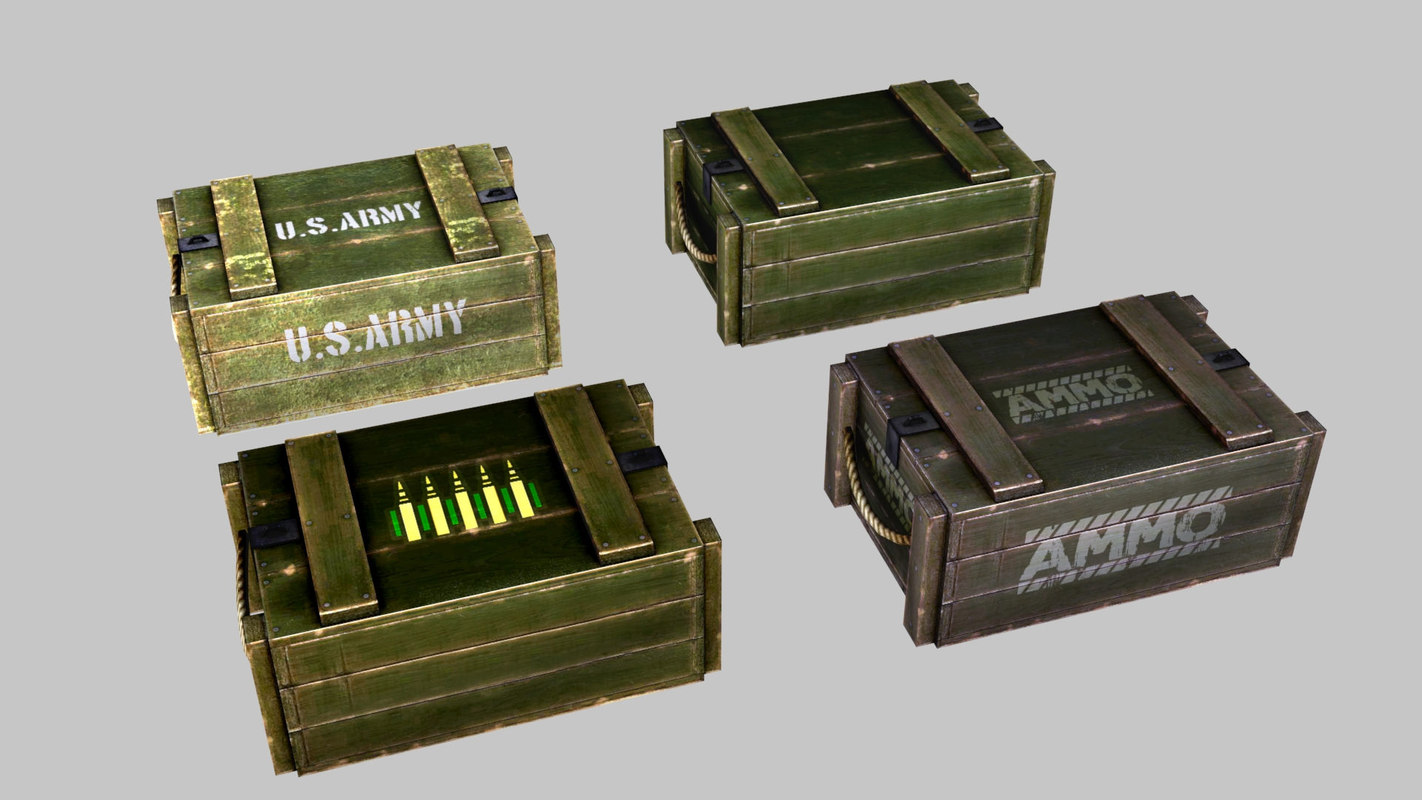 Ammo crate set 3D model - TurboSquid 1349983