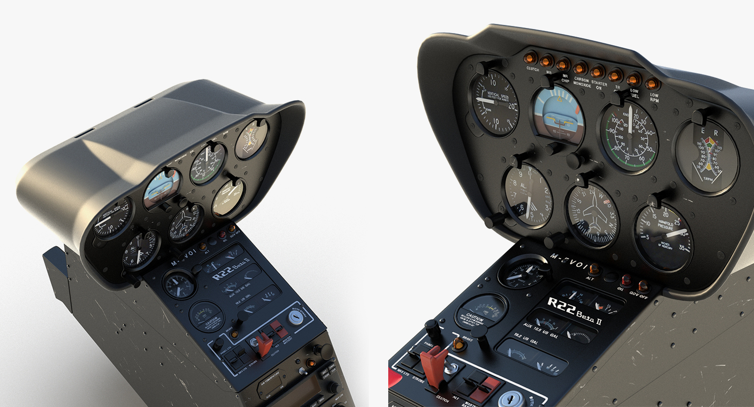 Helicopter control panels 2 model - TurboSquid 1350206