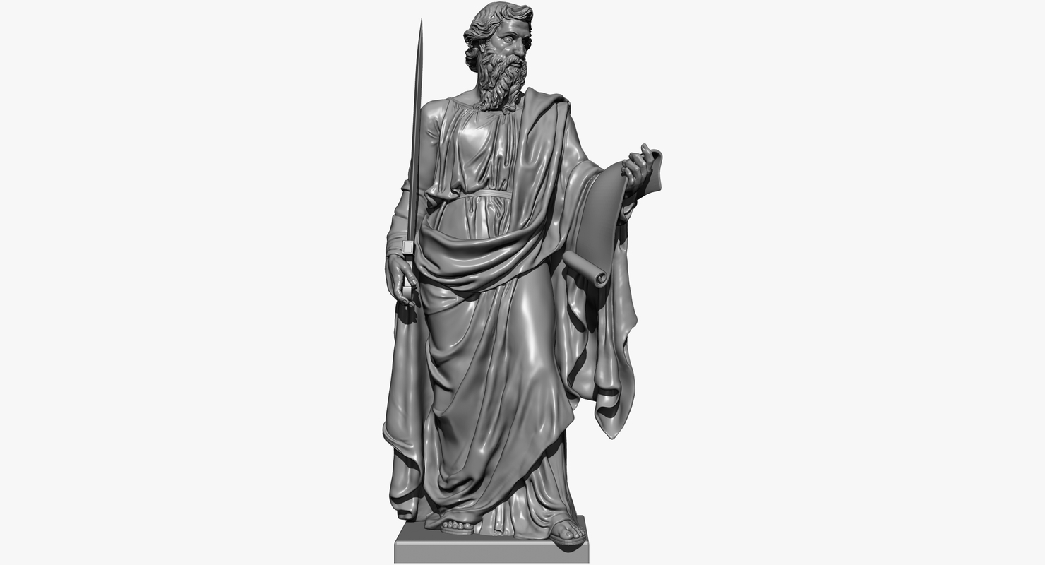 Saint paul vatican statue 3D model - TurboSquid 1350136