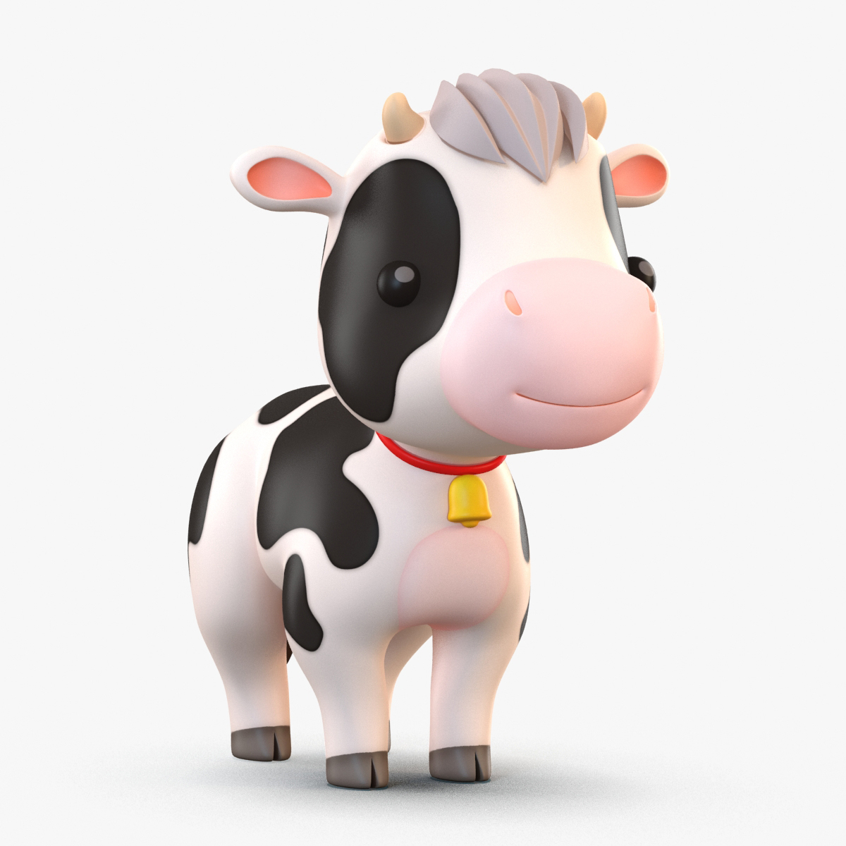 Cute cartoon cow 3D model - TurboSquid 1350151