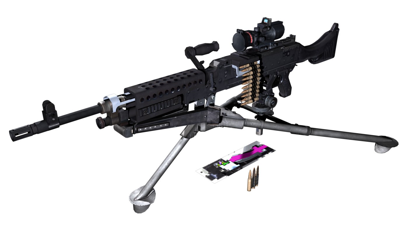 3D m240b machine gun - TurboSquid 1350167