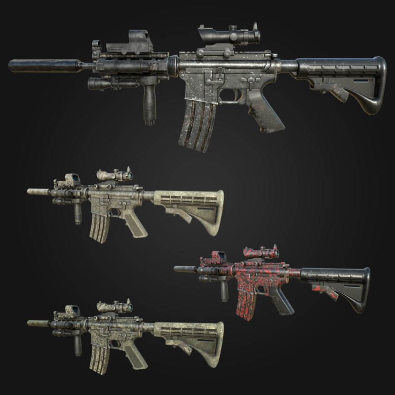 3D model m4 carbine assault rifle - TurboSquid 1350845