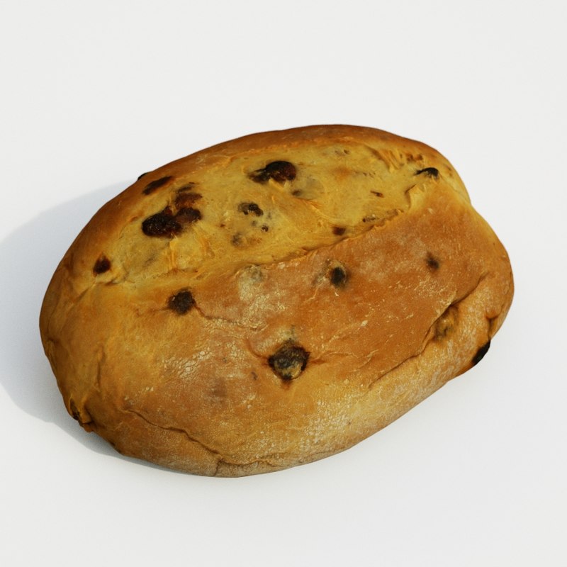 Currant loaf bread 3D model - TurboSquid 1350309