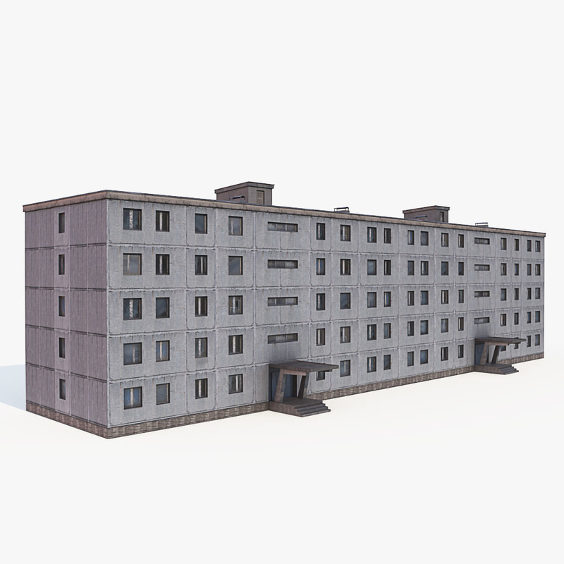 3D old communist apartment building - TurboSquid 1350436