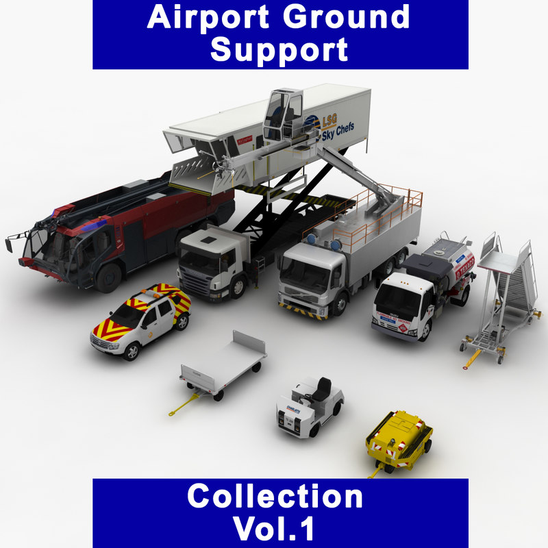 3D model airport ground support vol 1 - TurboSquid 1329328