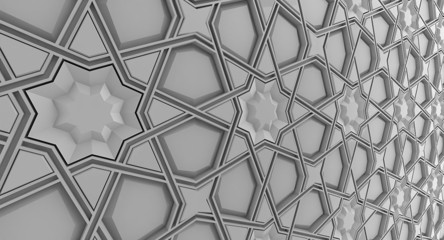 Arabic decorative pattern 3D model - TurboSquid 1351086